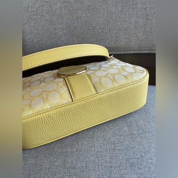 Coach | Bags | Nwtcoach Lonnie Baguette In Signature Jacquardcoach ...